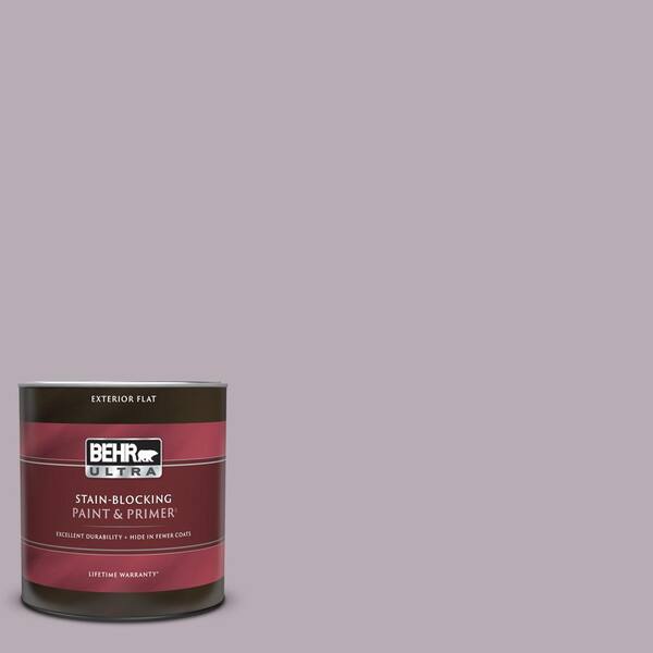 BEHR ULTRA 1 qt. #670F-4 Silverberry Flat Exterior Paint & Primer ...
