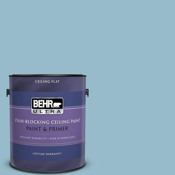 BEHR ULTRA 1 gal. #S480-3 Sydney Harbour Ceiling Flat Interior Paint ...