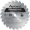 Avanti 7-1/4 in. x 24-Tooth Framing Circular Saw Blade A0724A - The ...