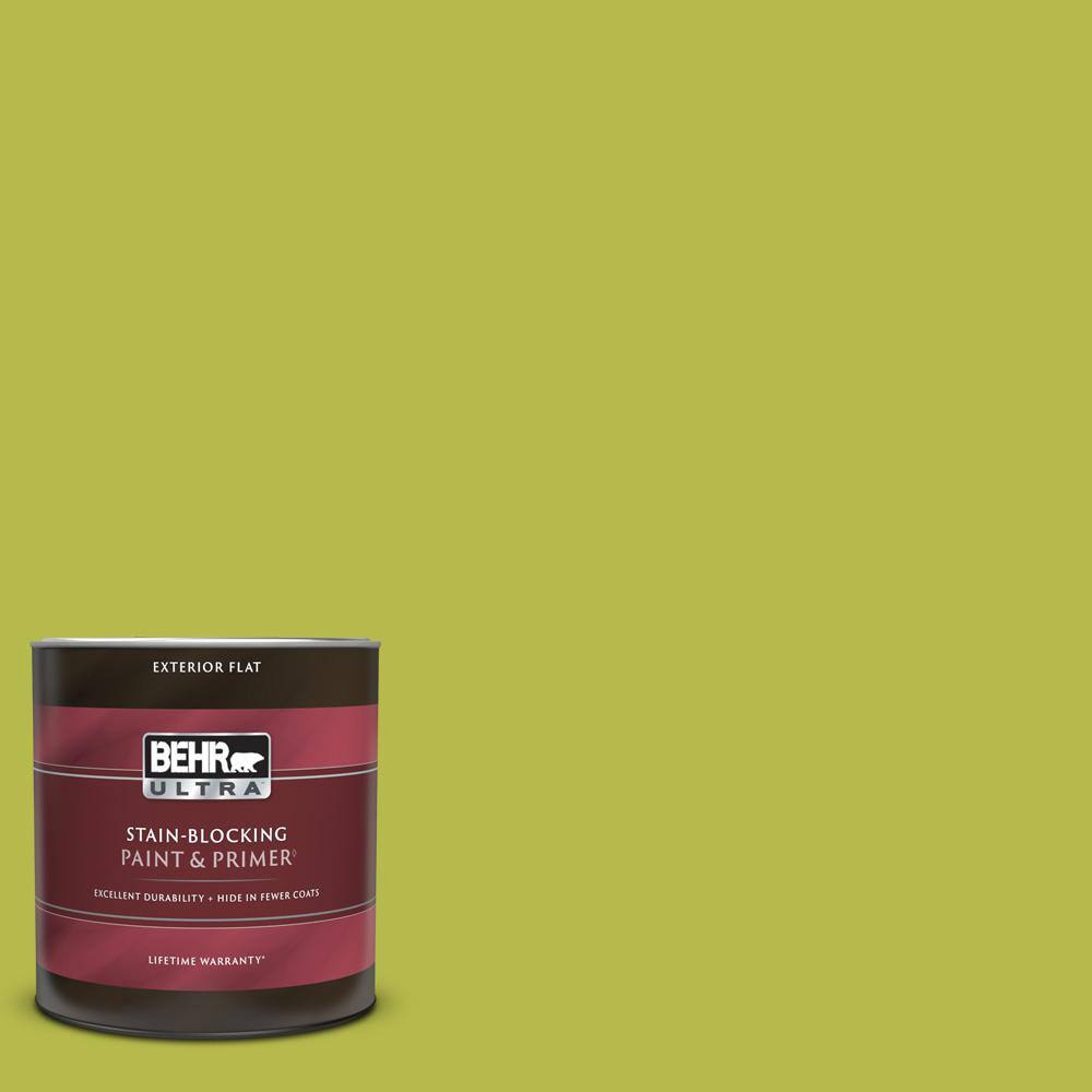 BEHR ULTRA 1 qt. #400B-6 Japanese Fern Flat Exterior Paint & Primer ...