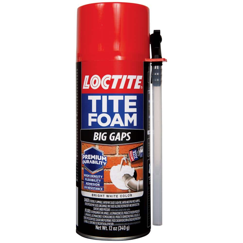 Loctite TITE FOAM Big Gaps Spray Foam, Bright White, 12 oz. Can ...