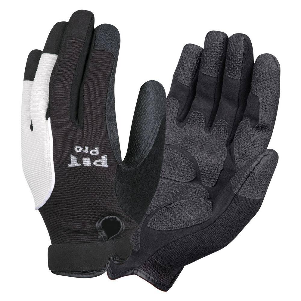 Cordova PIT PRO Mechanics Style Large Work Glove Black Synthetic ...