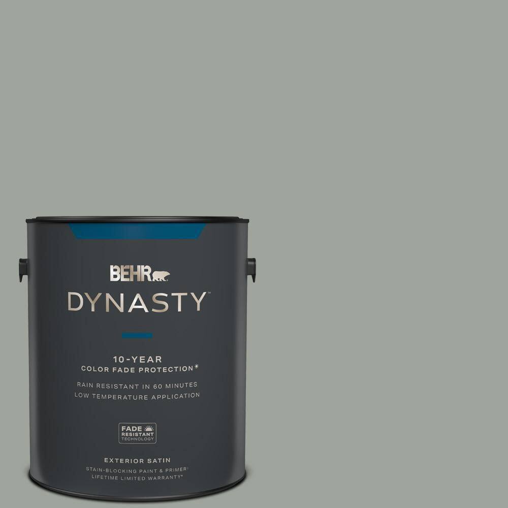 BEHR DYNASTY 1 gal. #710F-4 Sage Gray Satin Enamel Exterior Stain ...
