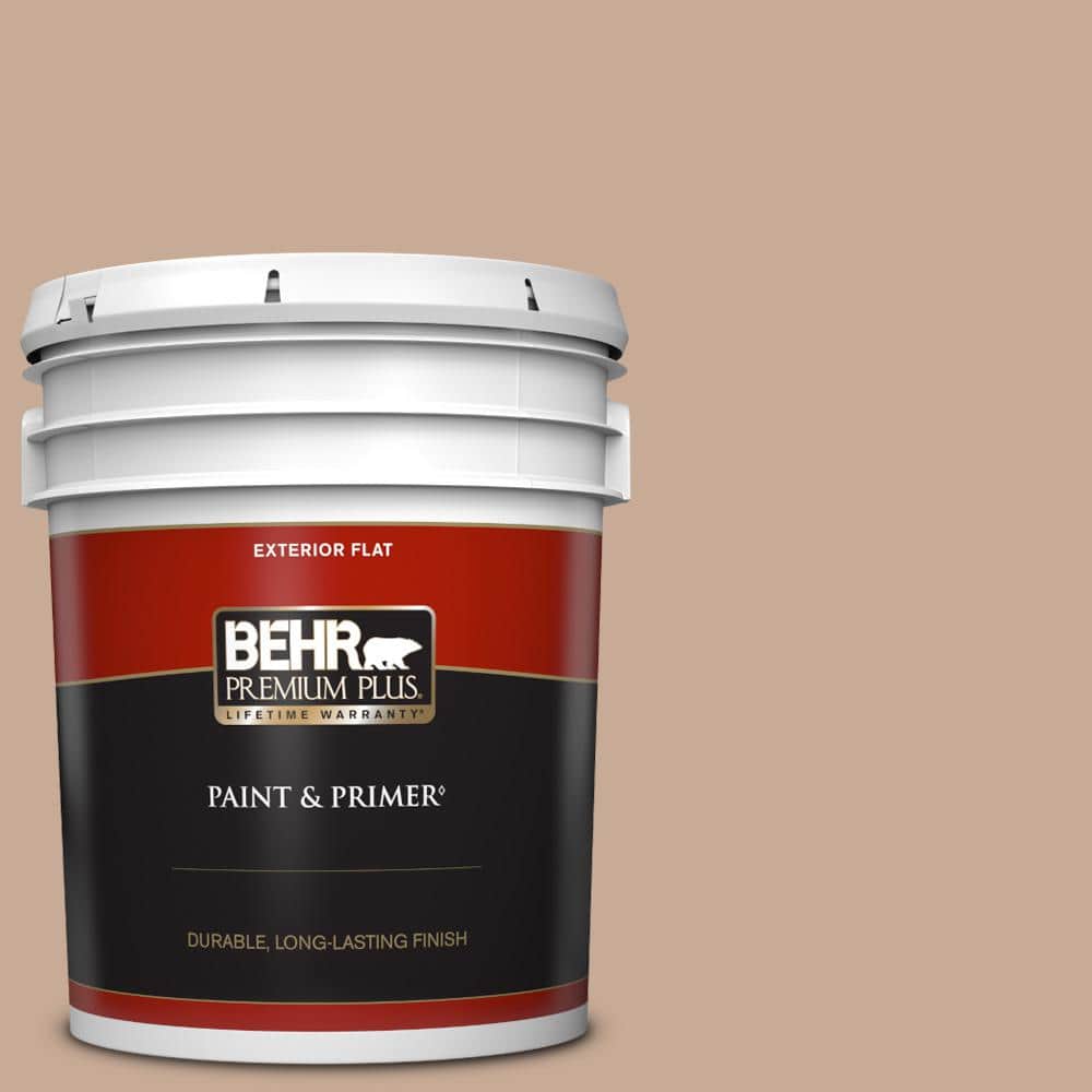 BEHR PREMIUM PLUS 5 gal. #S220-3 Sanderling Flat Exterior Paint ...