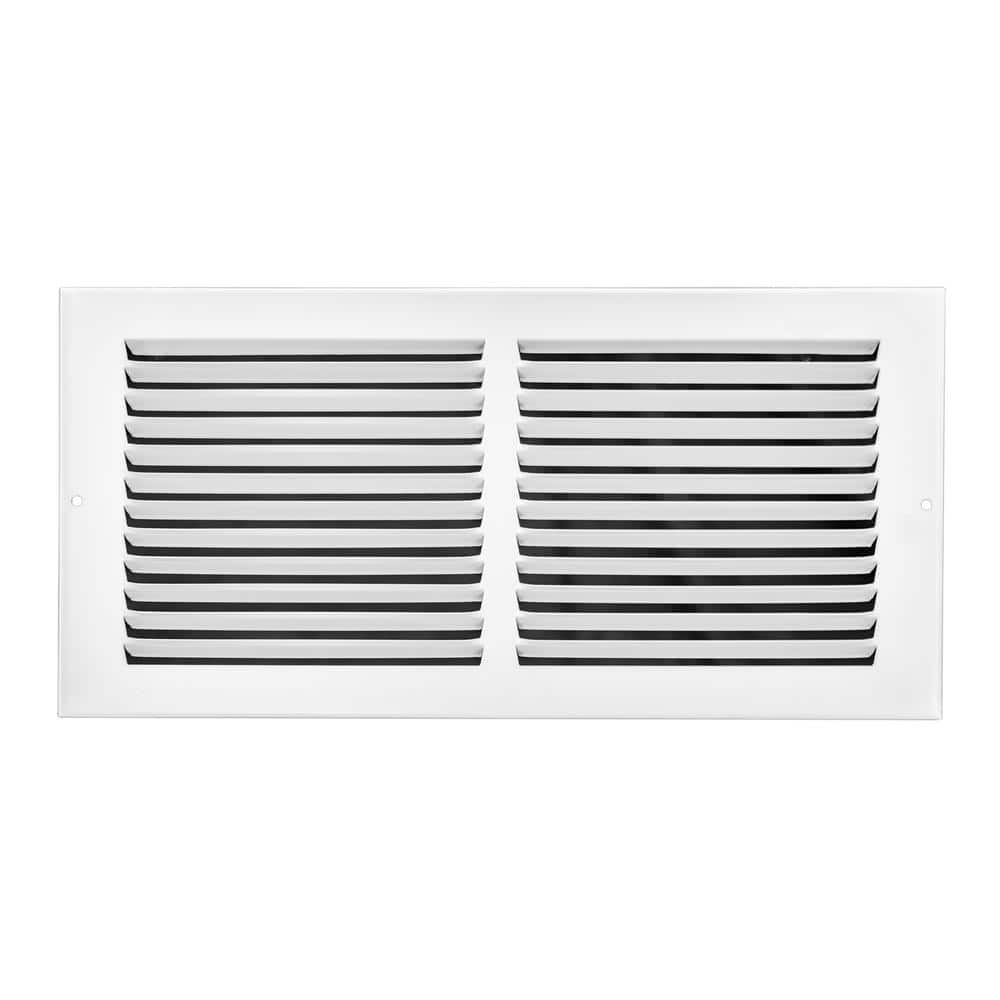 Venti Air 16 in. x 6 in. Return Air Steel Grille in White HRG1606 - The ...