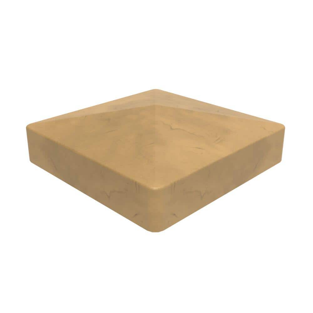 Barrette Outdoor Living 5 in. x 5 in. Vinyl Cypress Pyramid Fence Post ...