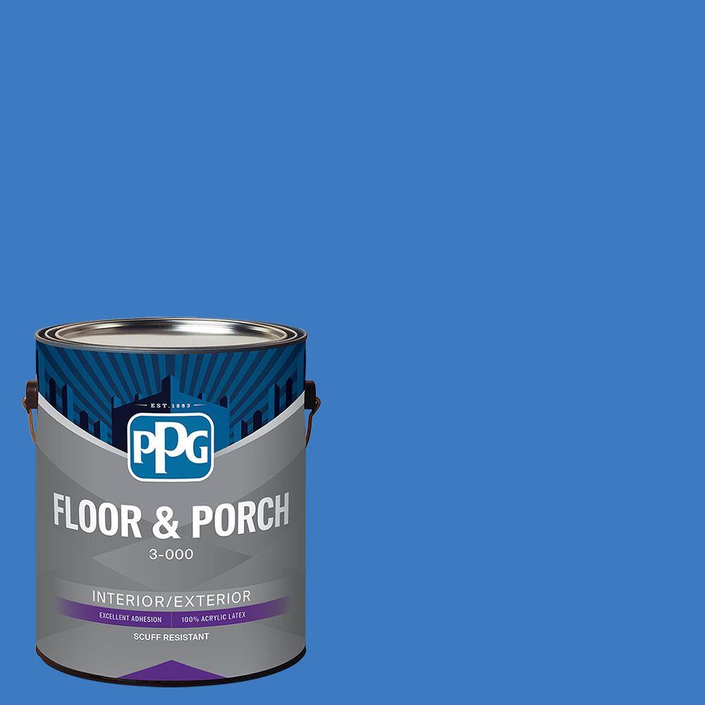 PPG 1 gal. PPG1243-6 Royal Plume Satin Interior/Exterior Floor and ...