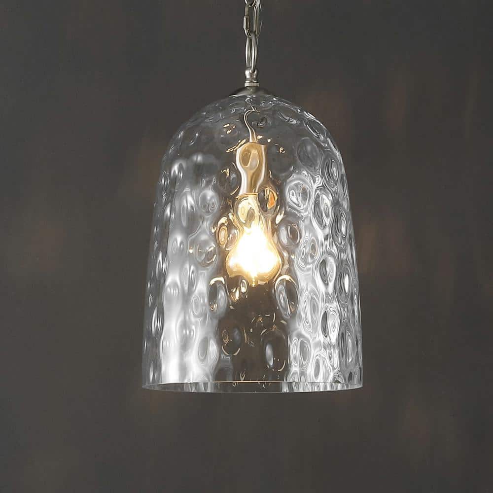 JONATHAN Y Matilda 10 in. 1-Light Industrial Designer Iron/Dimple Glass ...
