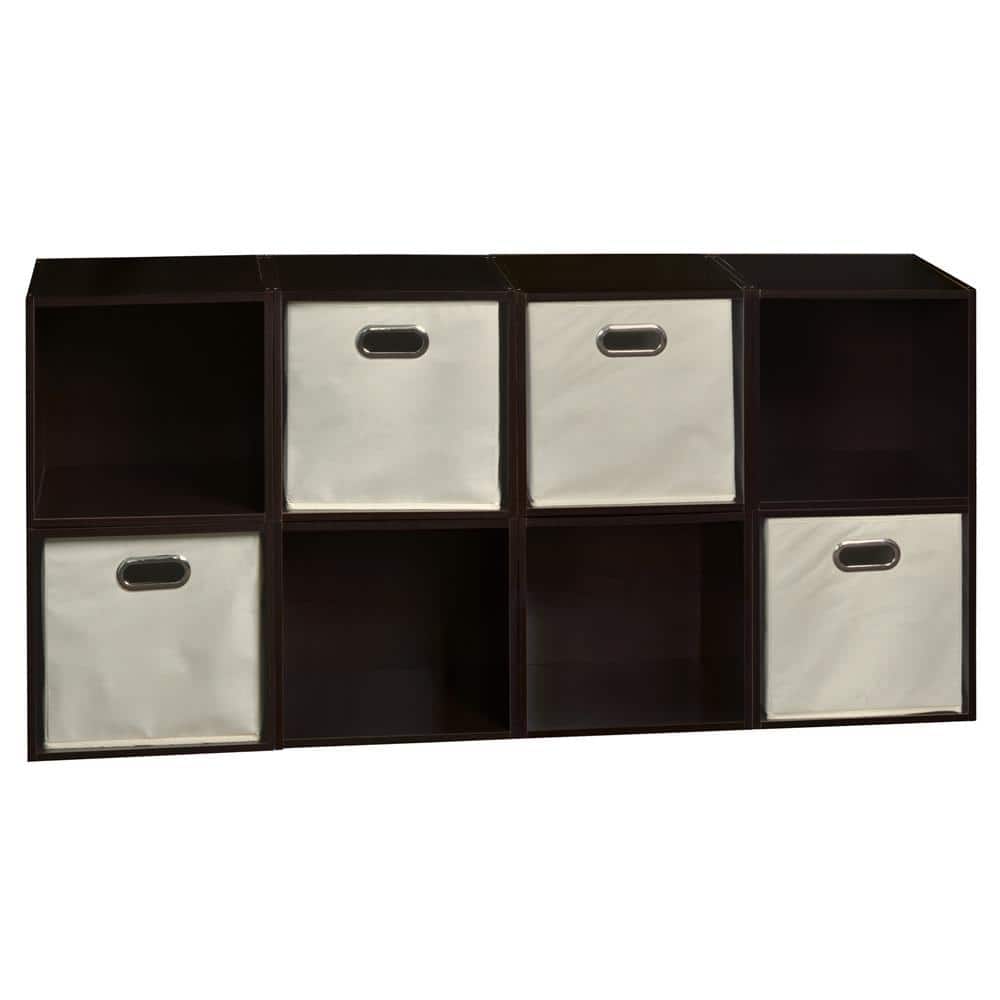 Regency 26 in. H x 52 in. W x 13 in. D Brown Wood 12-Cube Organizer ...