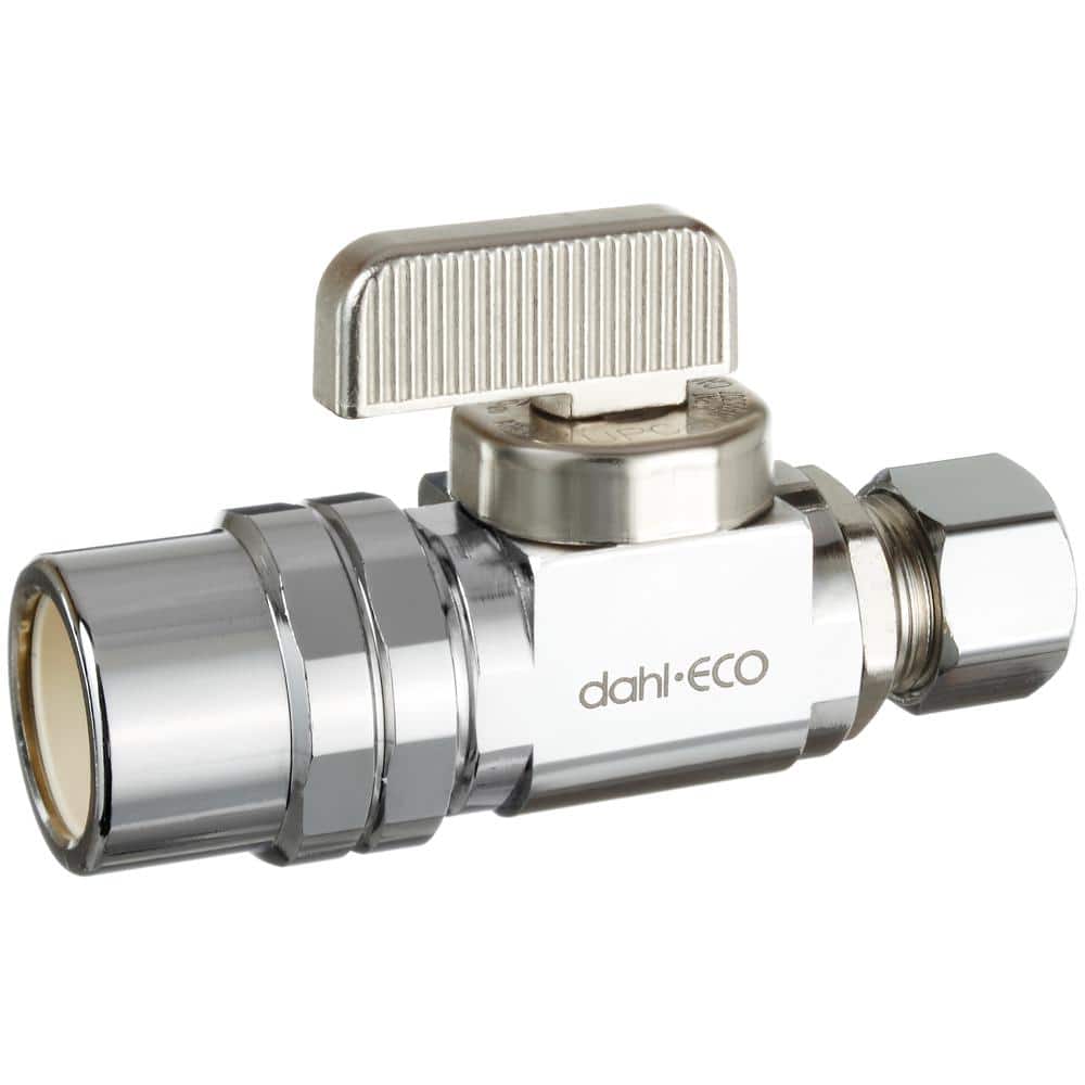 DAHL 1/2 in. CPVC Inlet x 3/8 in. Compression Outlet 1/4-Turn Straight ...