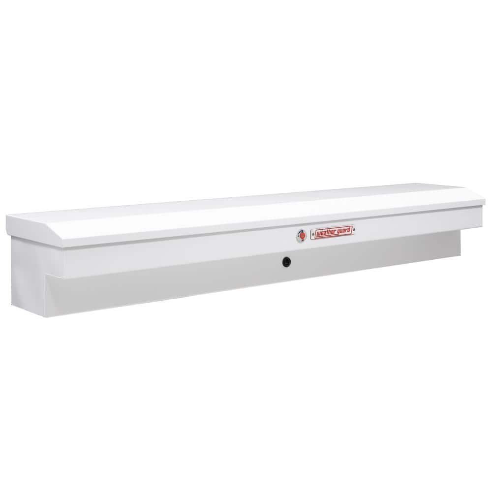 Weather Guard 87.25 in. White Steel Long Lo-Side Truck Tool Box 165-3 ...