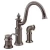 MOEN Waterhill High-Arc Single-Handle Standard Kitchen Faucet with Side ...