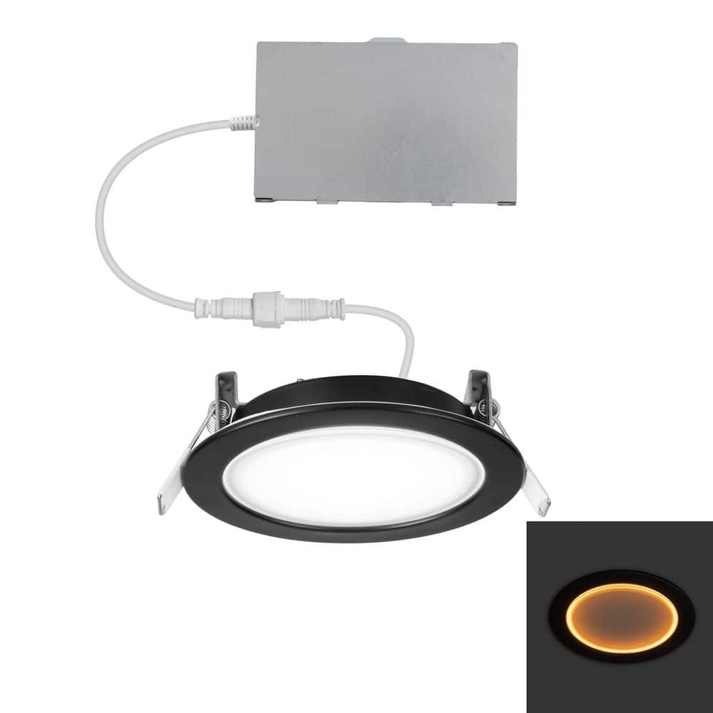 Commercial Electric 4in. Adjustable CCT and Lumen Canless IC Rated ...