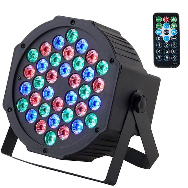 GIVIMO RGB 4 ft. Integrated LED Flood Light 4-Pack with Sound Activated ...