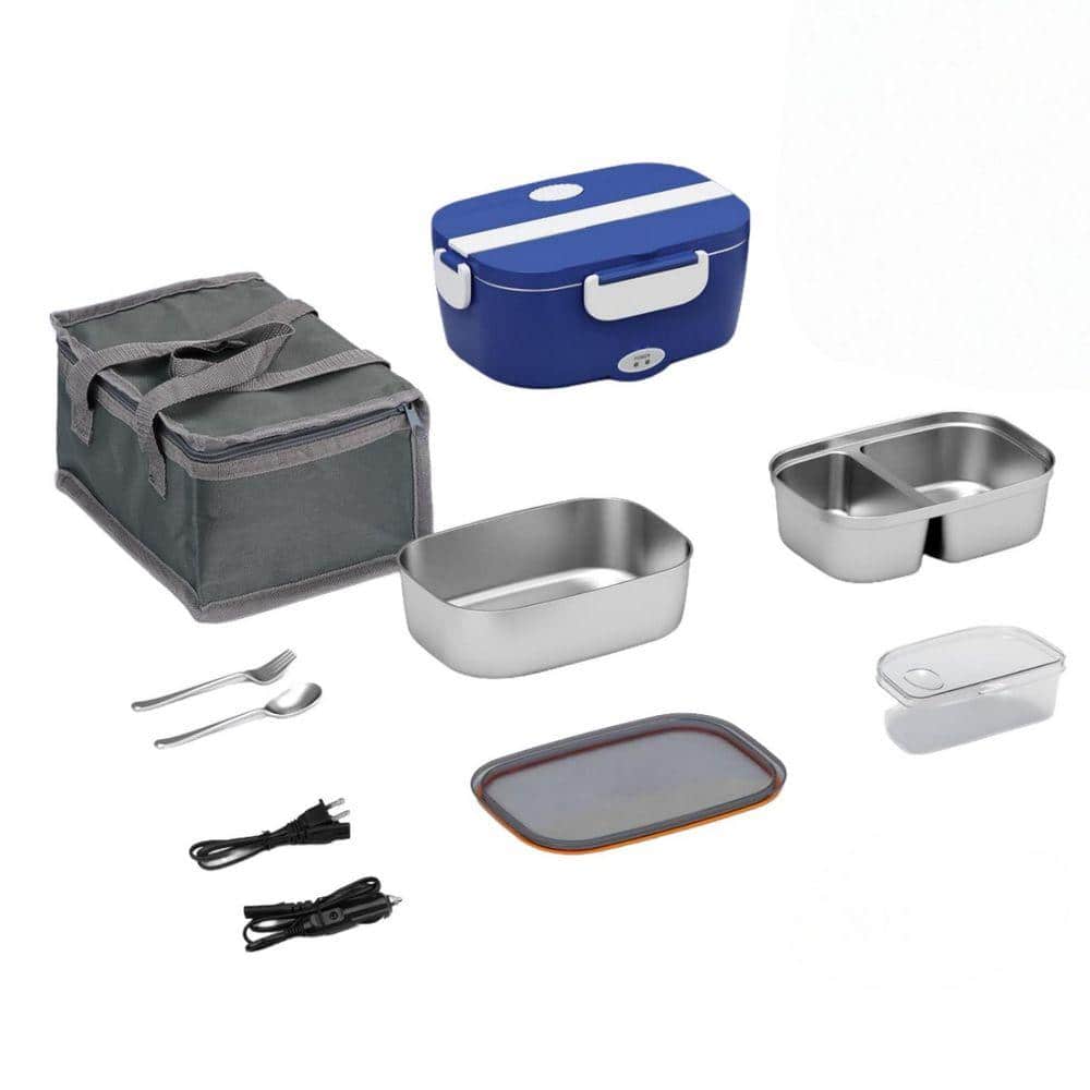 Lynzavix Upgraded Electric Lunch Box with 2X1.5L Stainless Steel ...