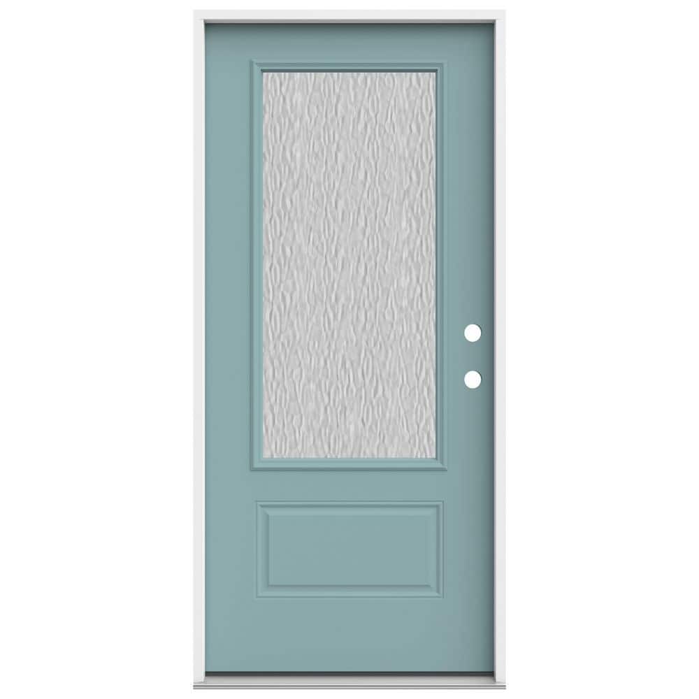 Reviews for JELD-WEN 36 in. x 80 in. 1 Panel Left-Hand/Inswing 3/4 Lite ...