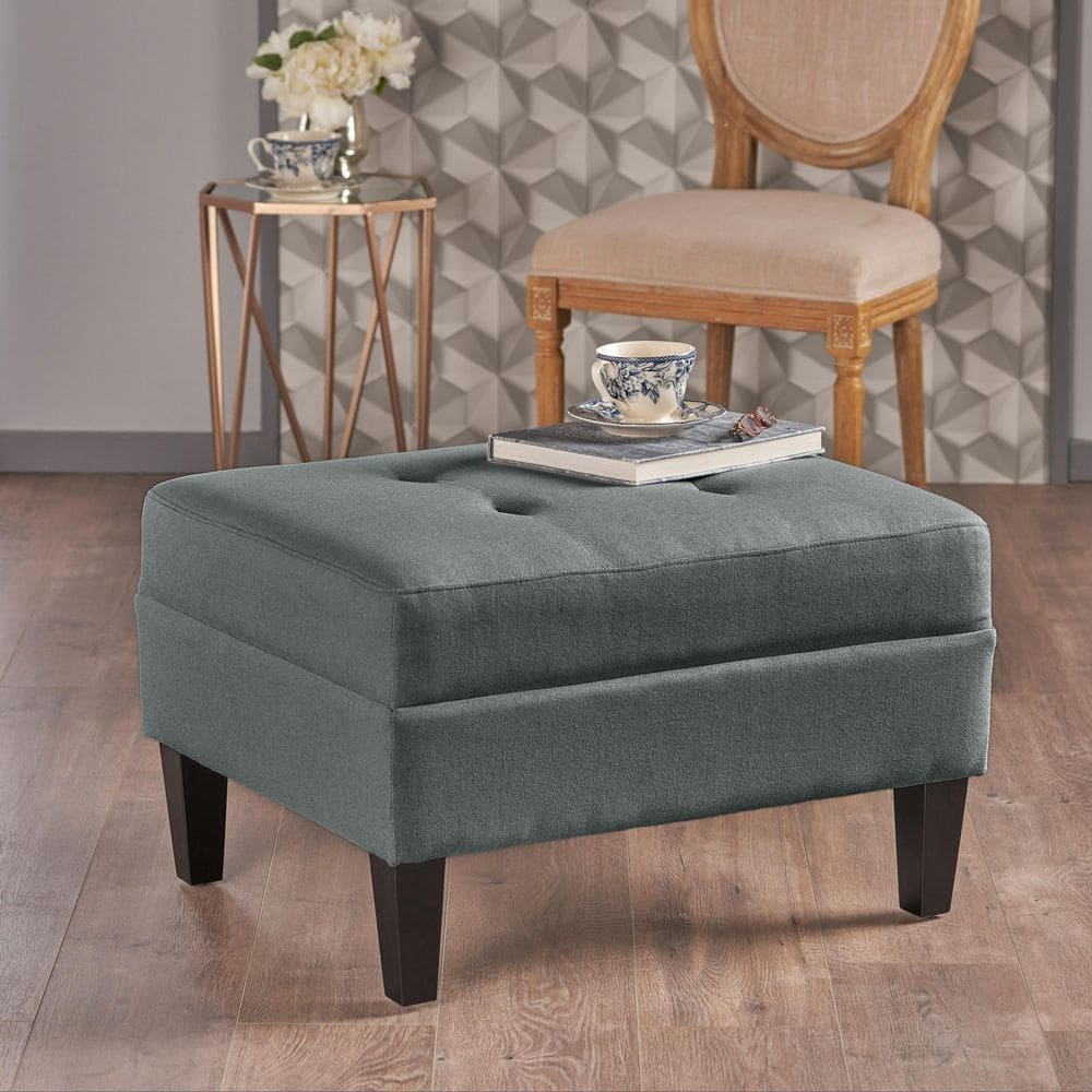 CHRISTOPHER KNIGHT HOME Kamil Charcoal Fabric Upholstery Rectangle ...