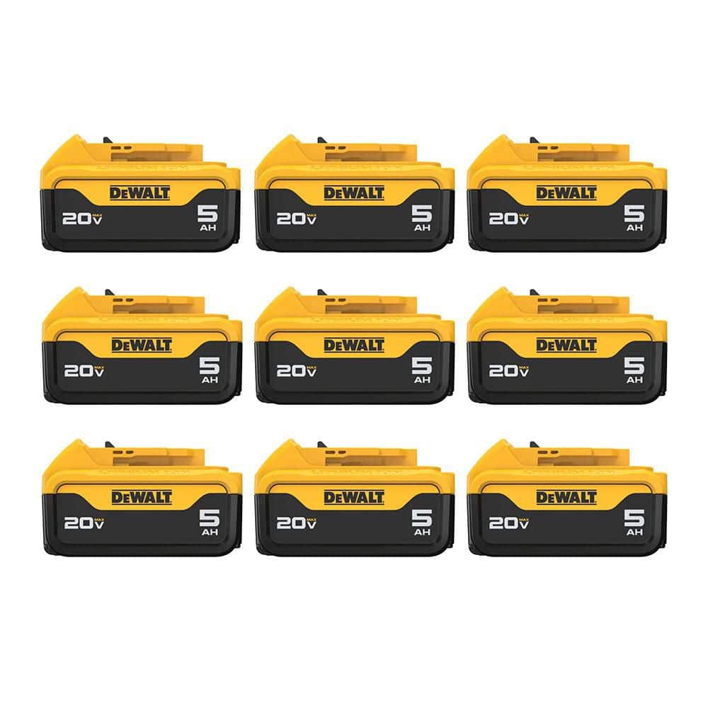 Reviews for DEWALT 20V MAX Lithium-Ion 5.0Ah Battery (9 -Pack) | Pg 1 ...