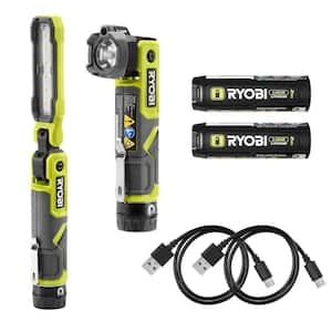RYOBI USB Lithium Inspection Light Kit with 2.0 Ah Battery and Charging ...