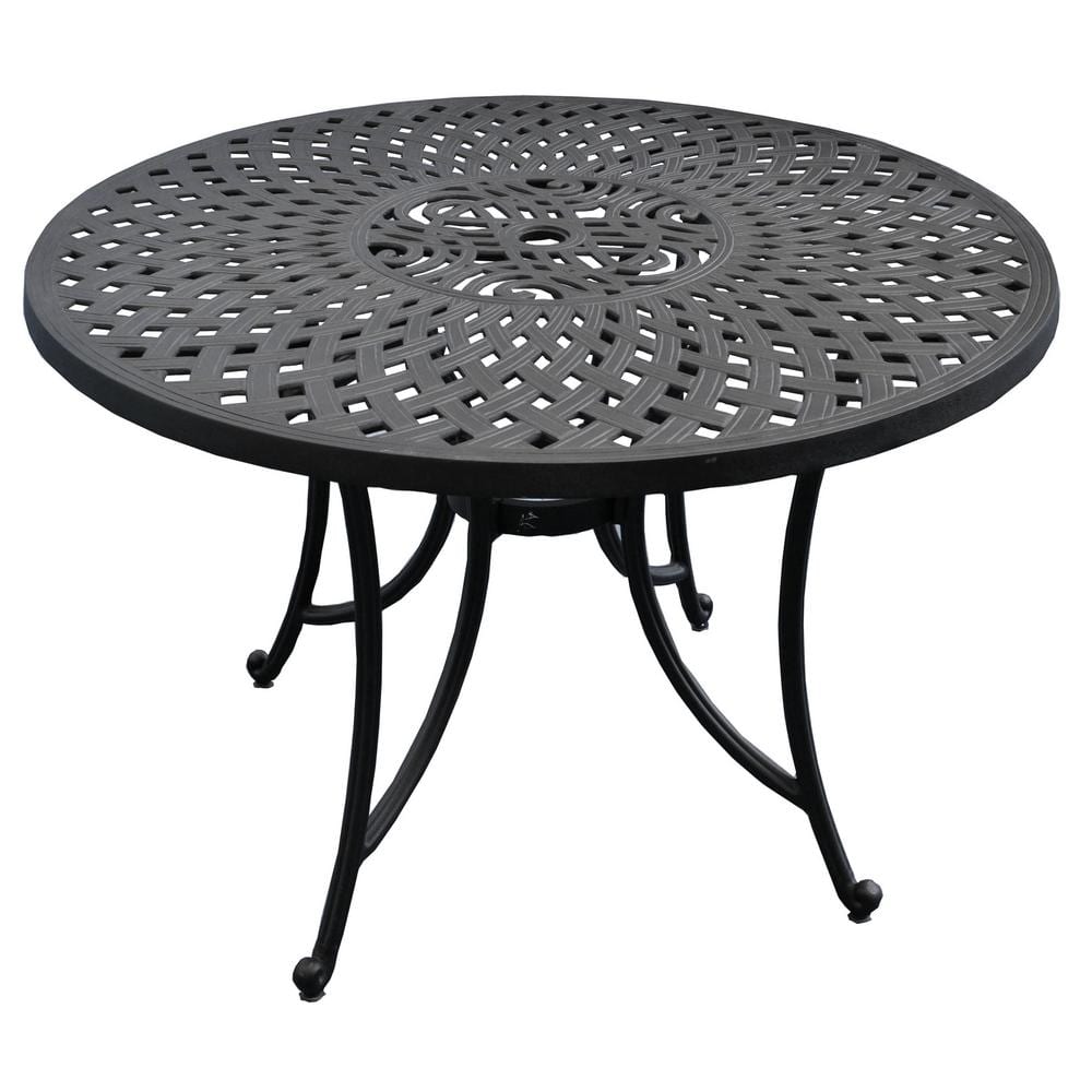 CROSLEY FURNITURE Sedona Cast Aluminum Outdoor Dining Table CO600142-BK ...