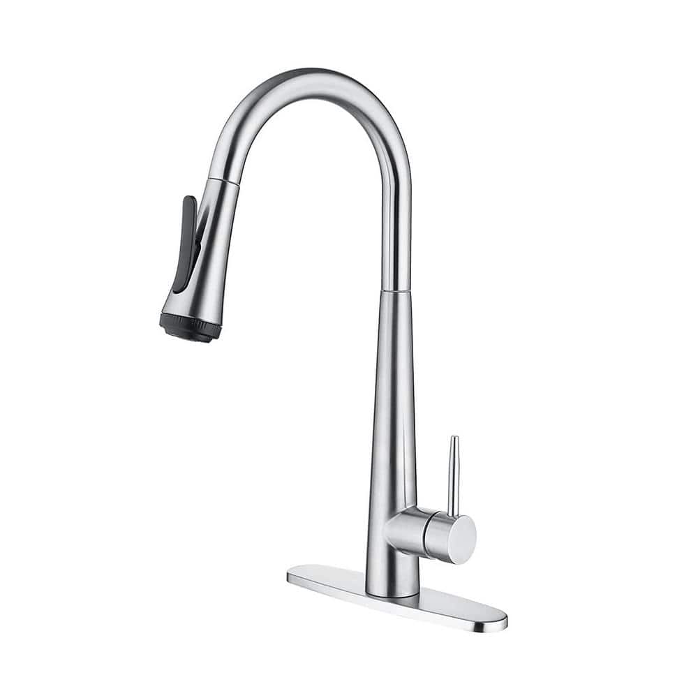 AMAZING FORCE RN Single Handle Pull Down Sprayer Kitchen Faucet with 4 ...