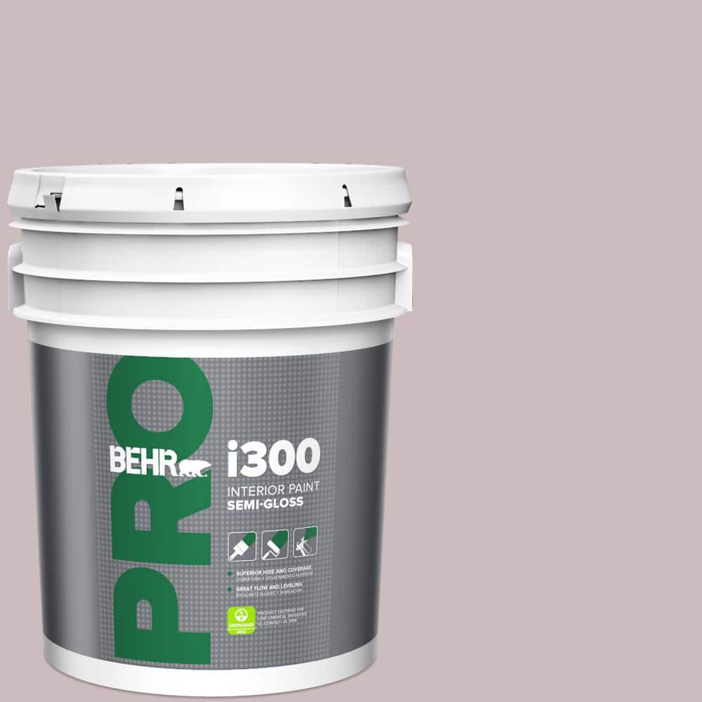 BEHR PRO 5 gal. #100E-3 Pastel Violet Semi-Gloss Interior Paint PR37005 ...