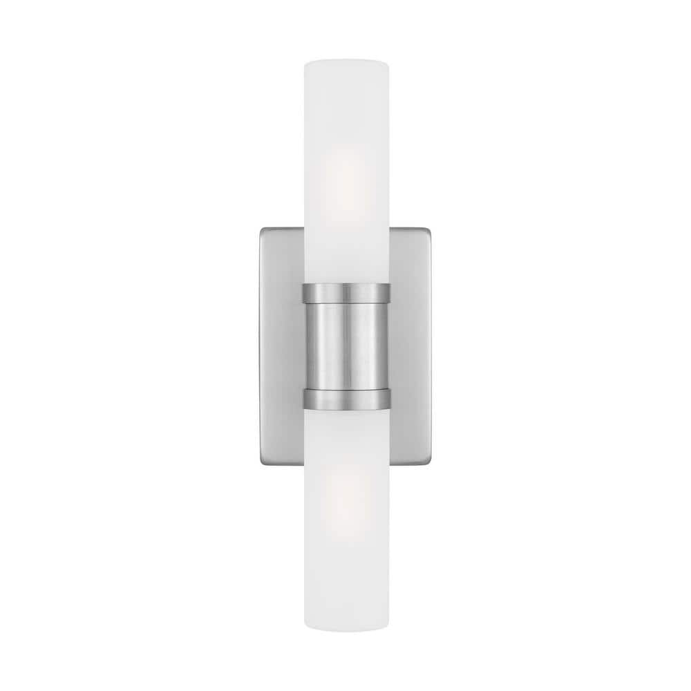 Generation Lighting Keaton 16 in. Small 2-Light Brushed Nickel Vanity ...