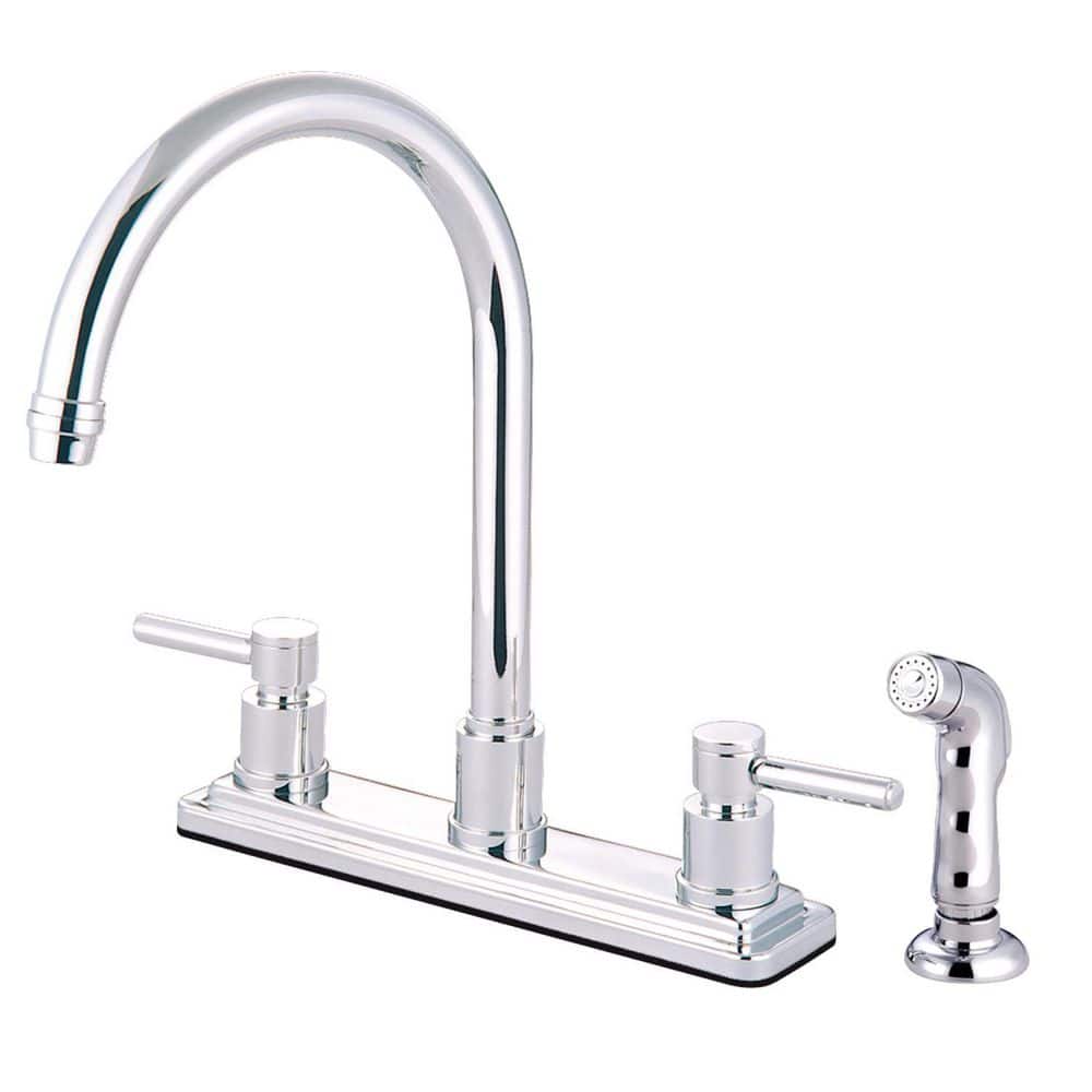 Kingston Brass Concord 2-Handle Deck Mount Centerset Kitchen Faucets ...