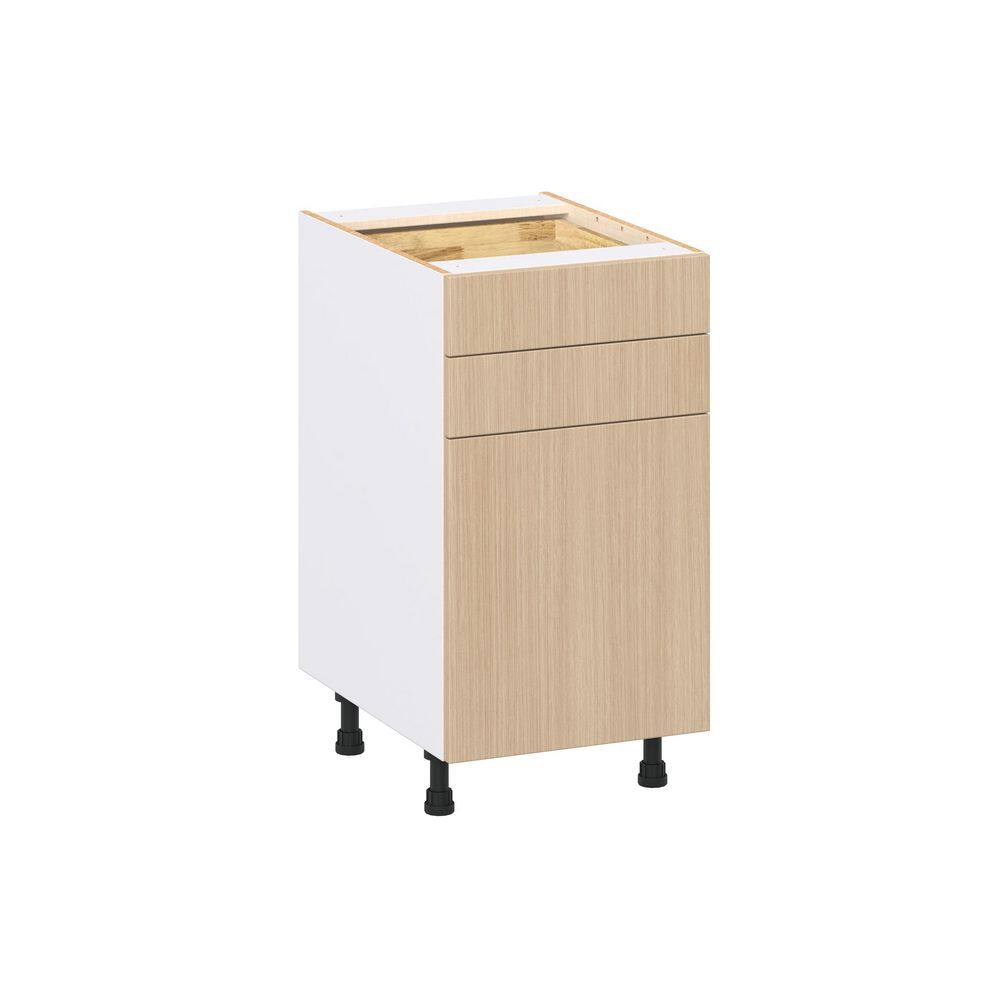 J COLLECTION Timberline Mojavi Oak Slab Assembled Base Kitchen Cabinet ...