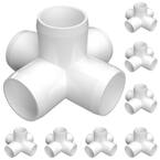 Formufit 1-1/4 in. Furniture Grade PVC 5-Way Cross in White (4-Pack ...