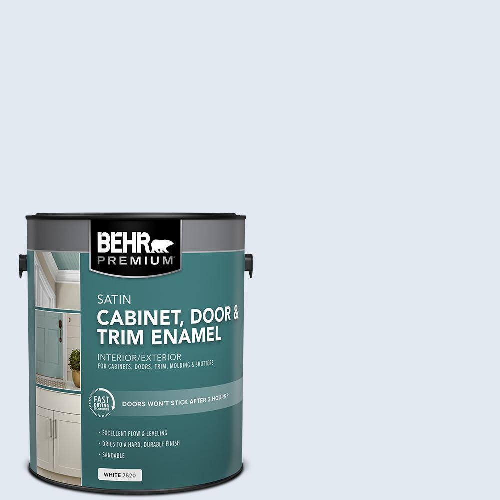 BEHR PREMIUM 1 gal. #M540-1 Bellflower Blue Satin Enamel Interior ...