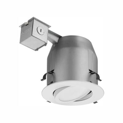 Lithonia Lighting 3 in. New Construction/Remodel GU10 White Gimbal ...