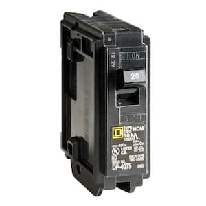 Square D Homeline 20-Amp Single-Pole GFCI Circuit Breaker (HOM120GFICP ...