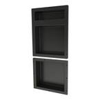 Tile Redi Redi Niche 16 in. x 34 in. Triple Shower Niche Set in Black ...