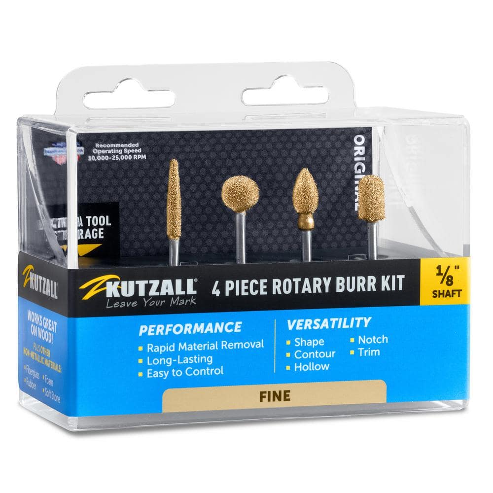 KUTZALL Fine Rotary Burr Set for Fast and Smooth Material Removal on ...
