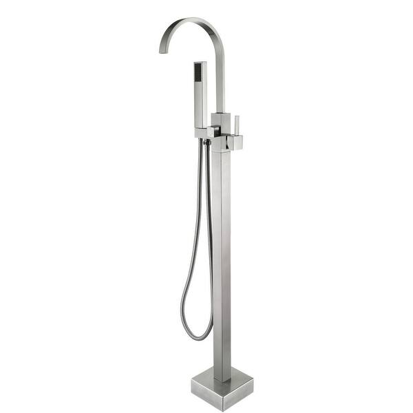 Satico Single-Handle Classical Freestanding Bathtub Faucet with Hand ... Satico Single-Handle Classical Freestanding Bathtub Faucet with Hand ...