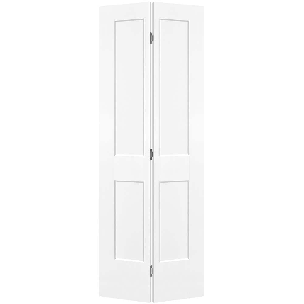 Masonite 30 in. x 80 in. 2-Panel Logan Hollow Core Ultra Pure White ...