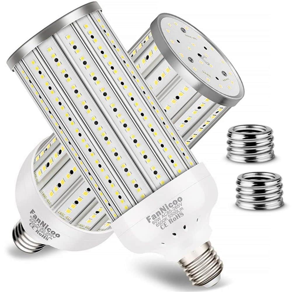 BIBIVIS 500W Equivalent LED Corn Light Bulb, 5500 Lumen Daylight Deluxe ...