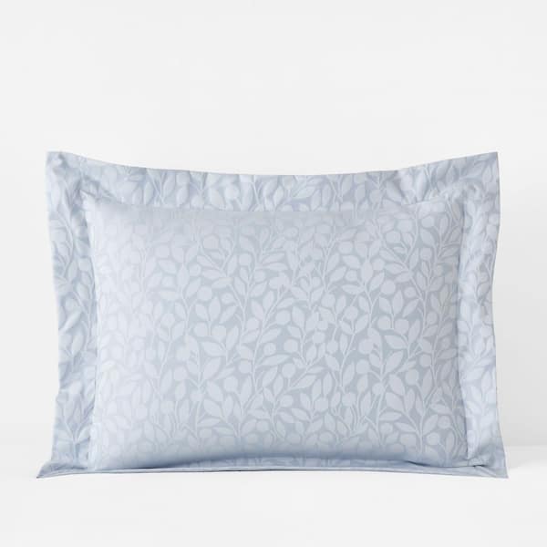 The Company Store Legends Hotel Jacquard Leaf Blue Shadow Wrinkle-Free ...