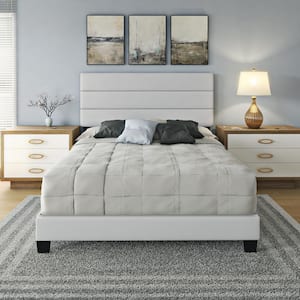 MODWAY Amelia White Twin Faux Leather Bed MOD-5990-WHI - The Home Depot
