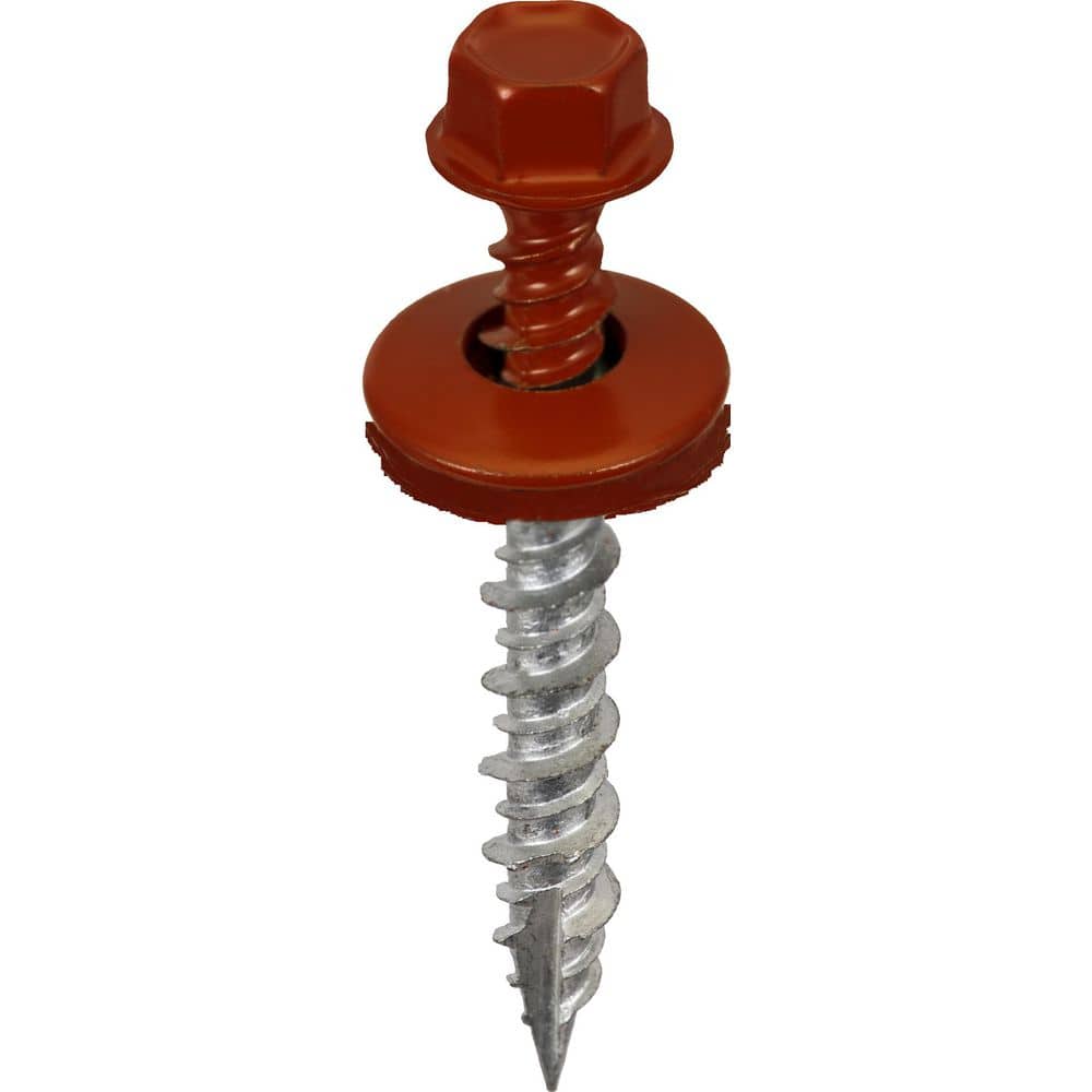 Acorn Hardware #9 X 1-1/2 inch Barn Red Hex Metal to Wood Screws (Bag ...