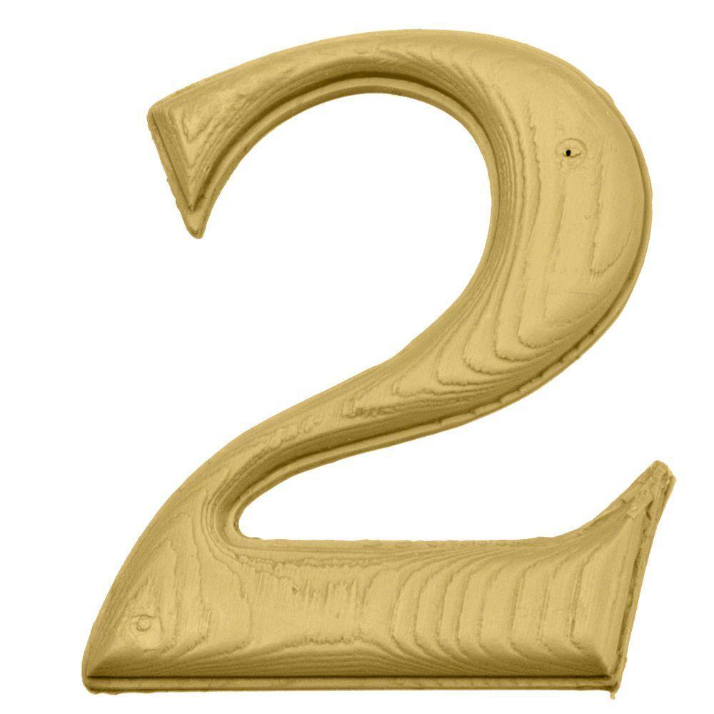 HY-KO 7 in. Plastic Simulated Wood Number 2 GB-7/2 - The Home Depot