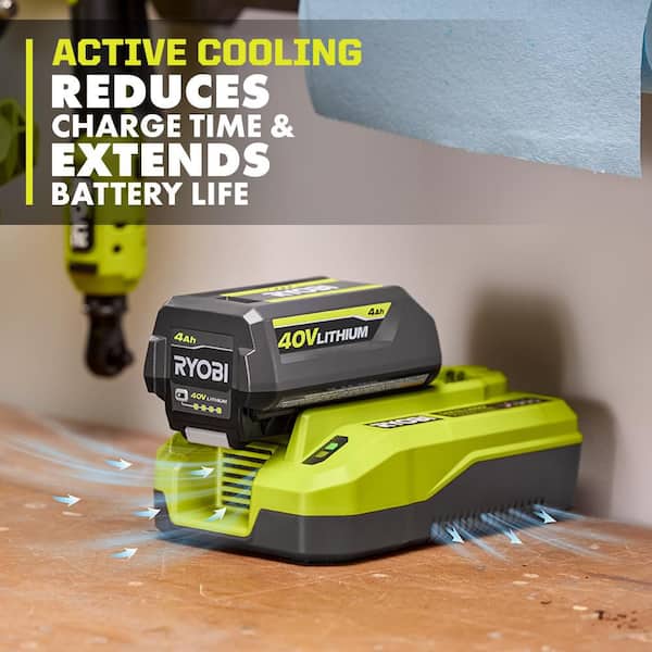 RYOBI ONE+ 18V/40V Dual Platform Charger PCG007 - The Home Depot
