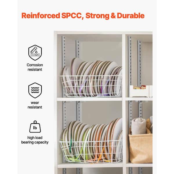 SKYSHALO Shelf Pilaster, 72.7 in. 20 Pack, Adjustable Shelf Brackets ...