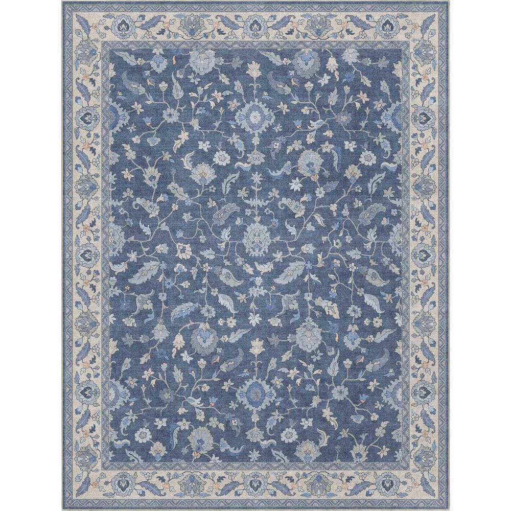 Well Woven Ushak Mardin Updated Traditional Boho, Blue 5 ft. 3 in. x 7 ...