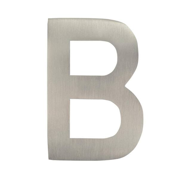 Architectural Mailboxes 4 in. Satin Nickel Floating House Letter B 3582SN-B