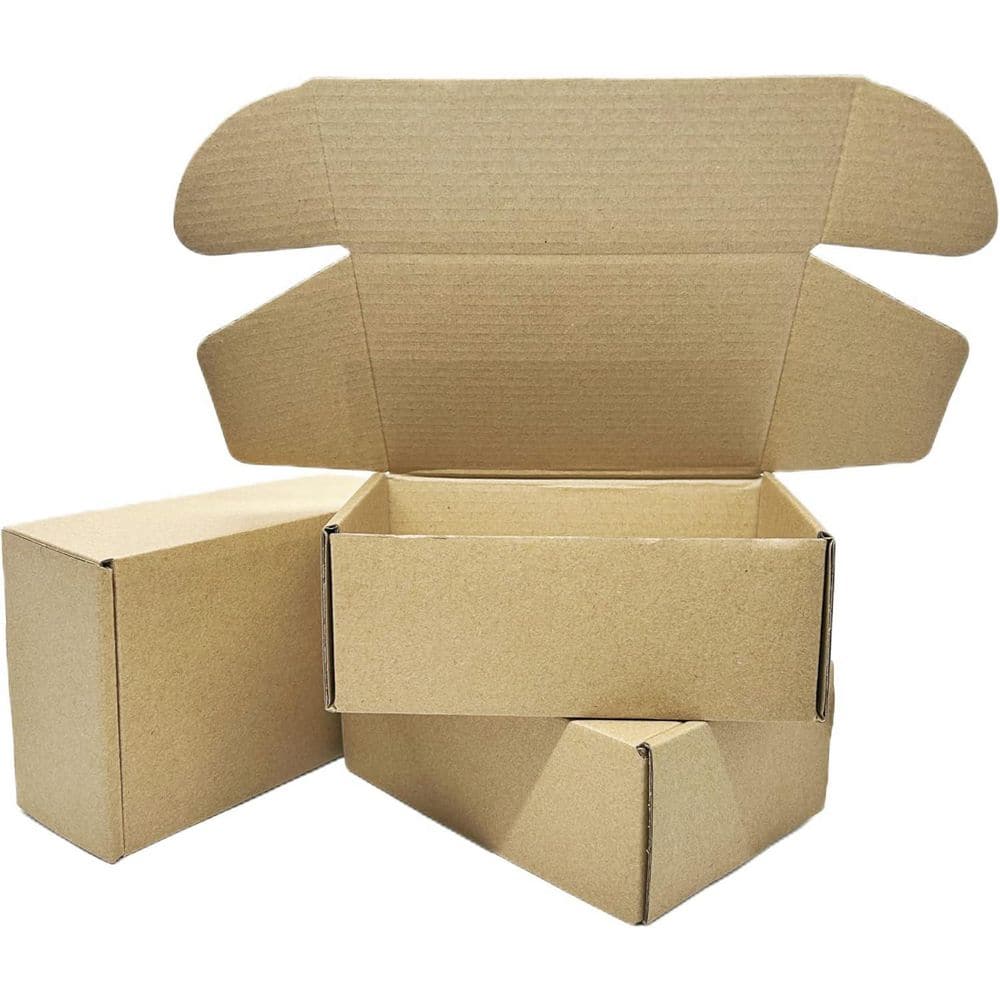 6x4x2.2 Inches Corrugated Cardboard Small Shipping Boxes 50 Pack Crush ...