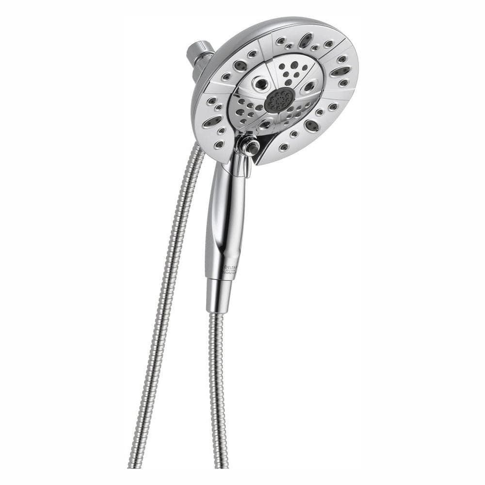 Delta In2ition Two in One 5 Spray 6 9 In Dual Wall Mount Fixed And delta-in2ition-two-in-one-5-spray-6-9-in-dual-wall-mount-fixed-and