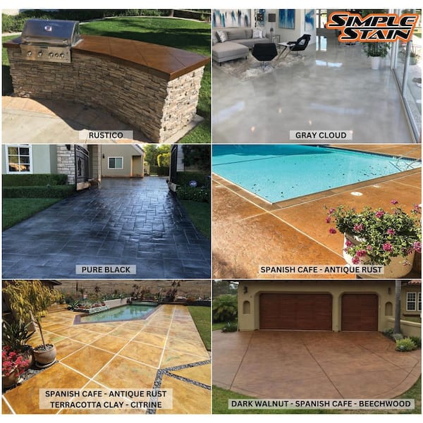 Stamped Concrete Stain Colors Pictures And Examples