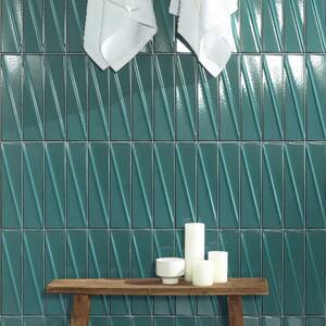 EMSER TILE Raku Olive 2.95 in. x 11.81 in. Glossy Brick Look Ceramic ...